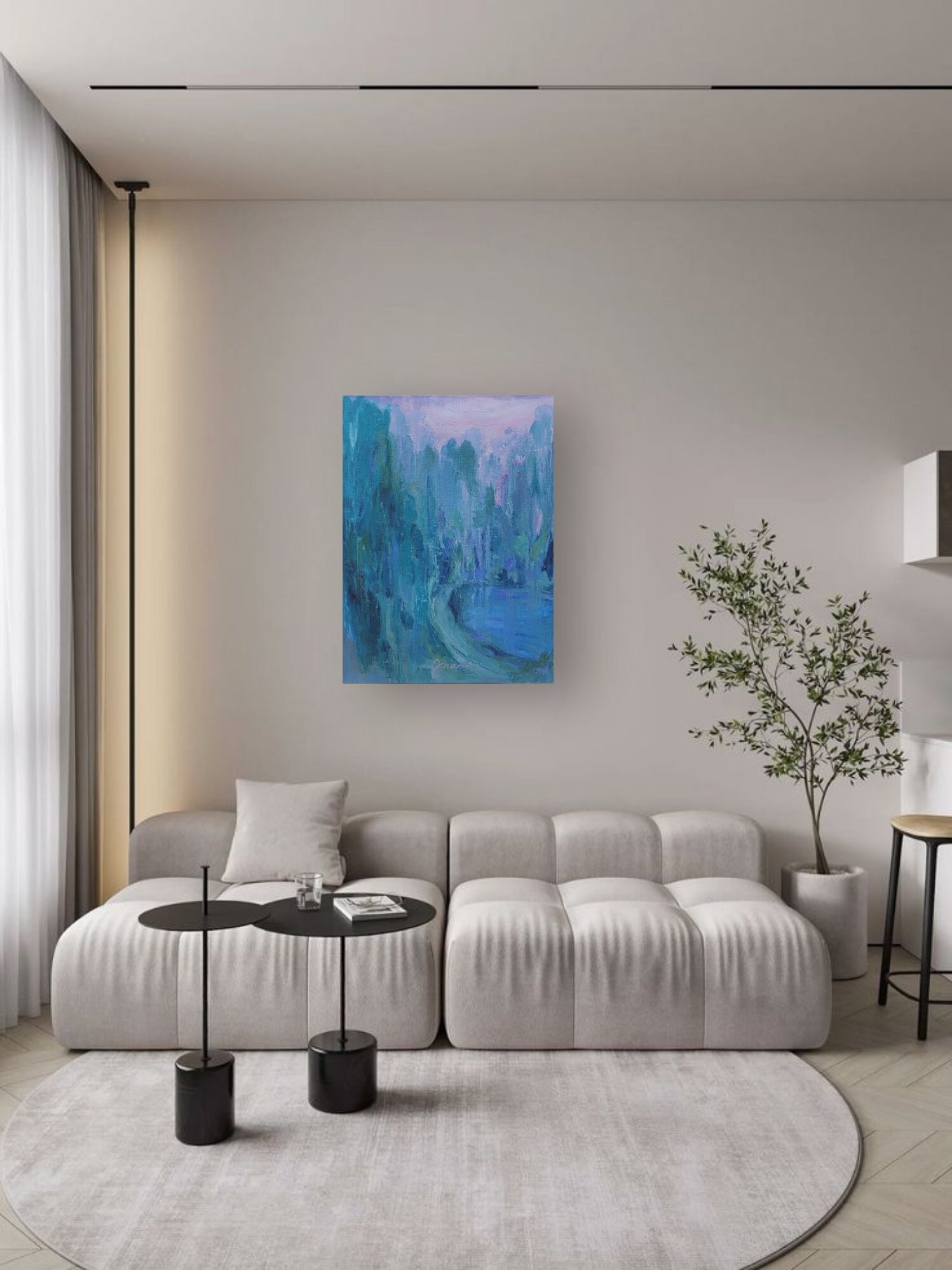 Картина "Тайный Лес", 80x60 см, масло, льняной холст, авторская, сертификат подлинности