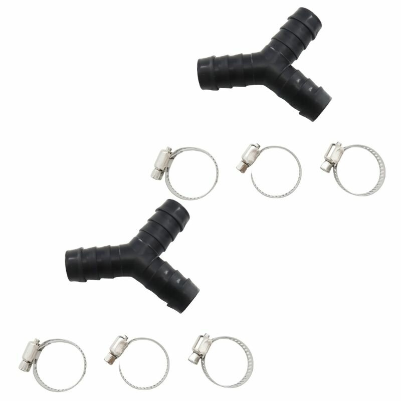 2 комплекта удлинительной дренажной трубы автоматической водосточной стиральной машины с Y-образным волновым колесом-черный