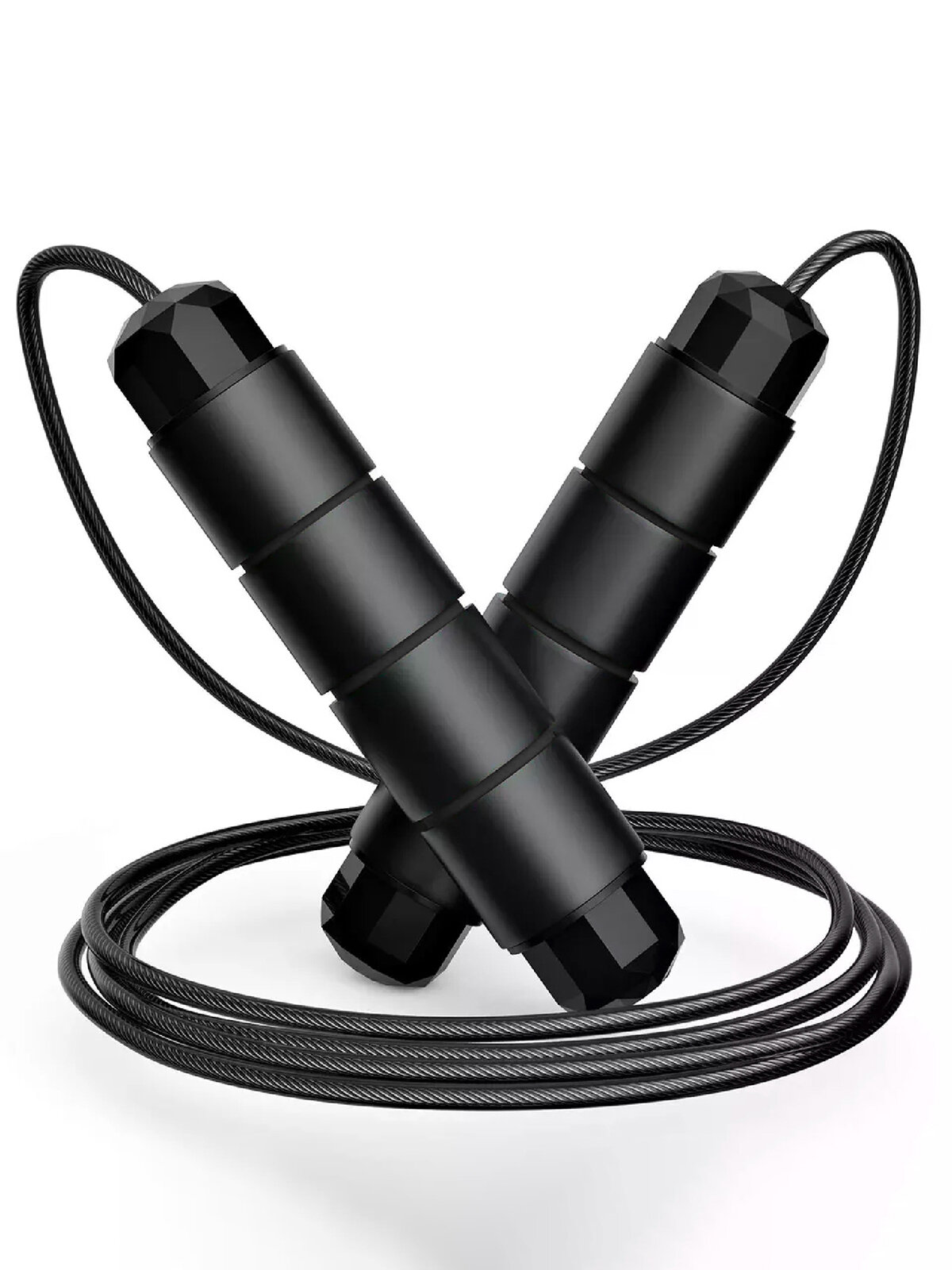 Скоростная скакалка для фитнеса с удобной регулировкой длины и эргономичными ручками, 280 см