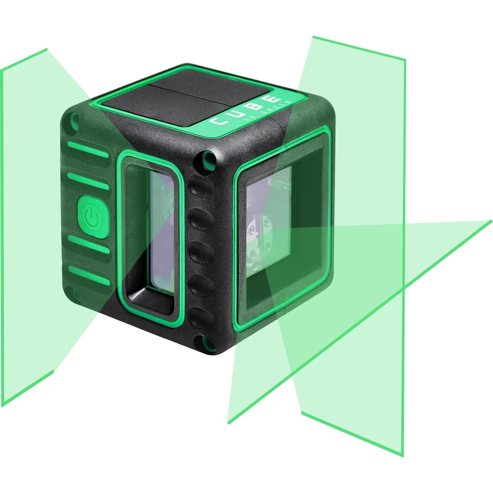 Лазерный уровень ADA CUBE 3D GREEN, зеленый луч, 40 м, 3 луча, точность 0,2 мм/м — фото 1
