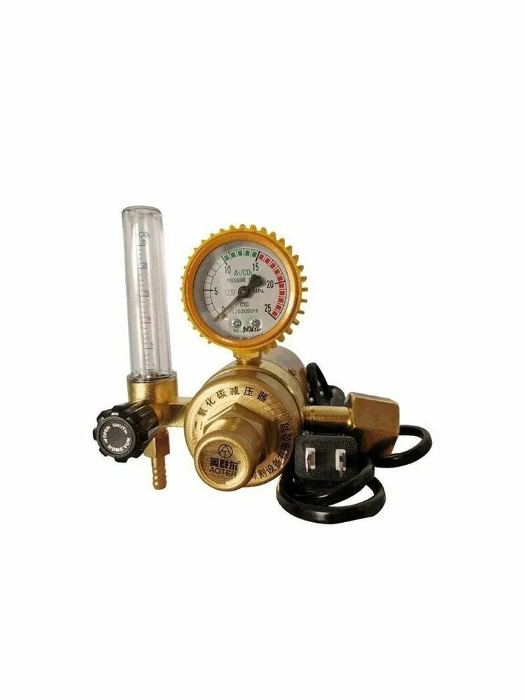 Редуктор углекислотный с подогревом GET STAR WELD 220V, регулятор расхода газа