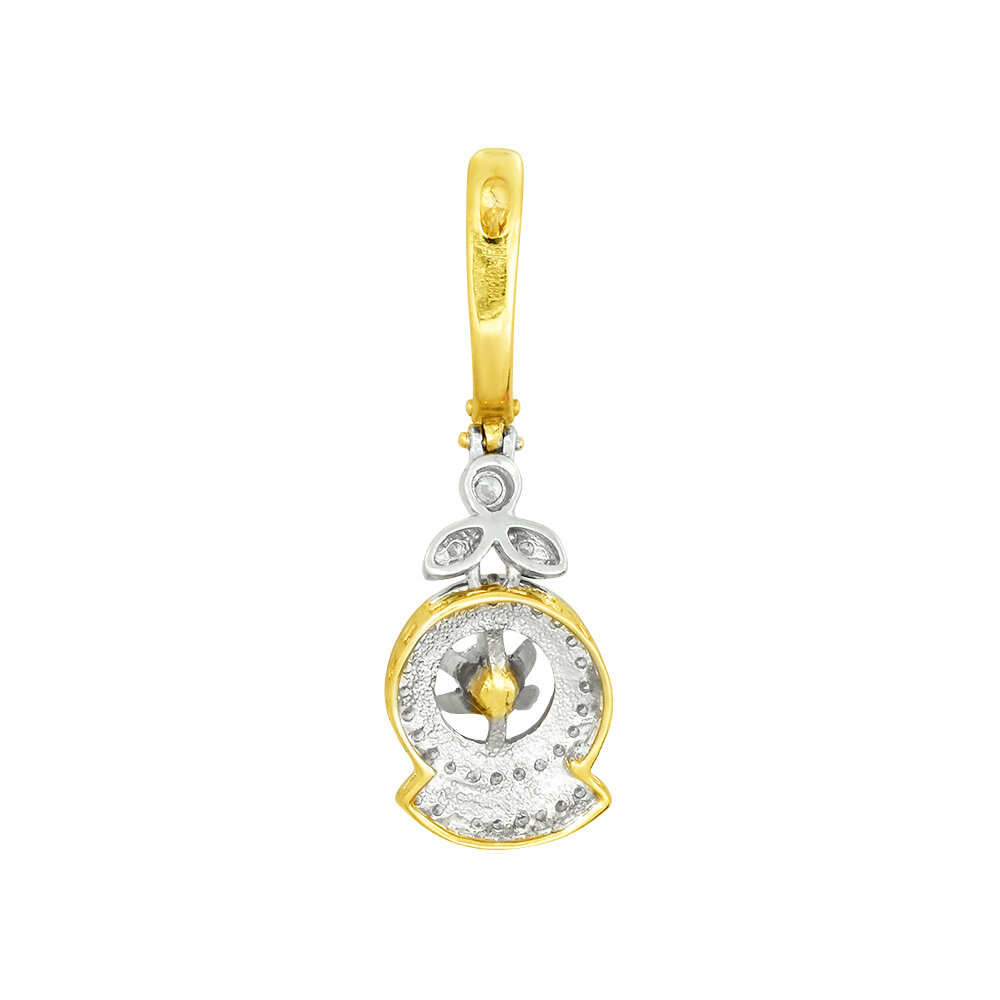 Серьги с подвесками GUDDA, комбинированное золото, 585 проба — фото 1