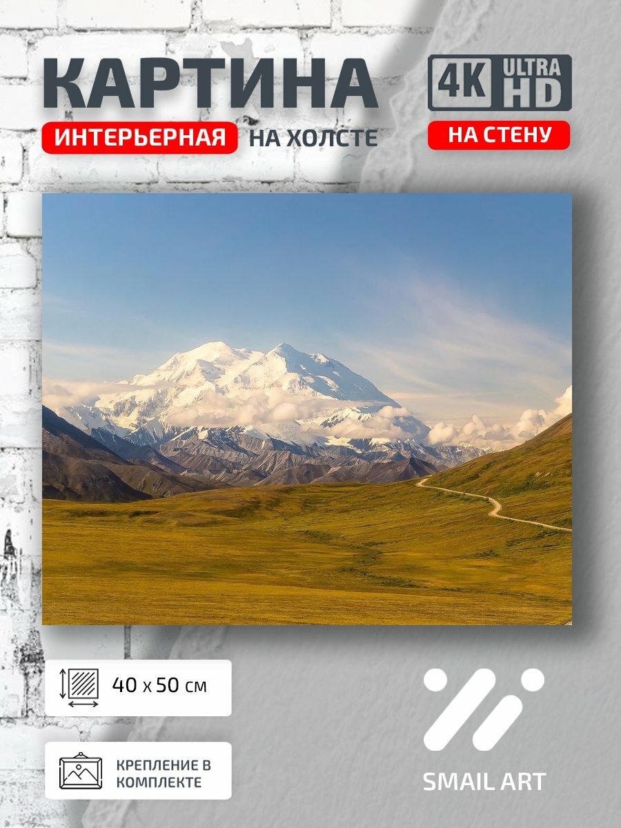 Картина на холсте интерьерная 40 на 50 на стену Трава Landscape для кабинета пейзаж декор