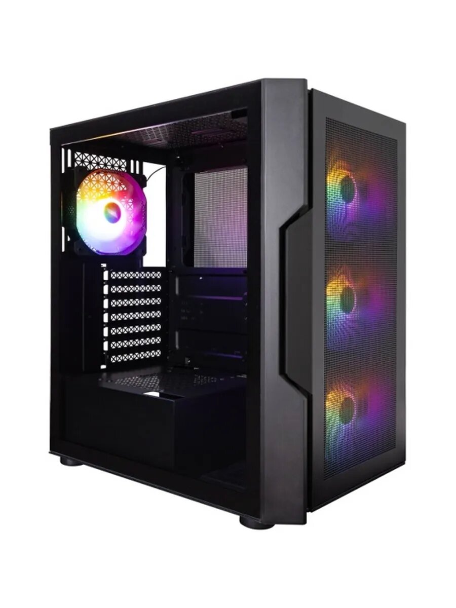Компьютерный корпус TRILOBITE T7-P, черный (T7-P-BK-4F1)