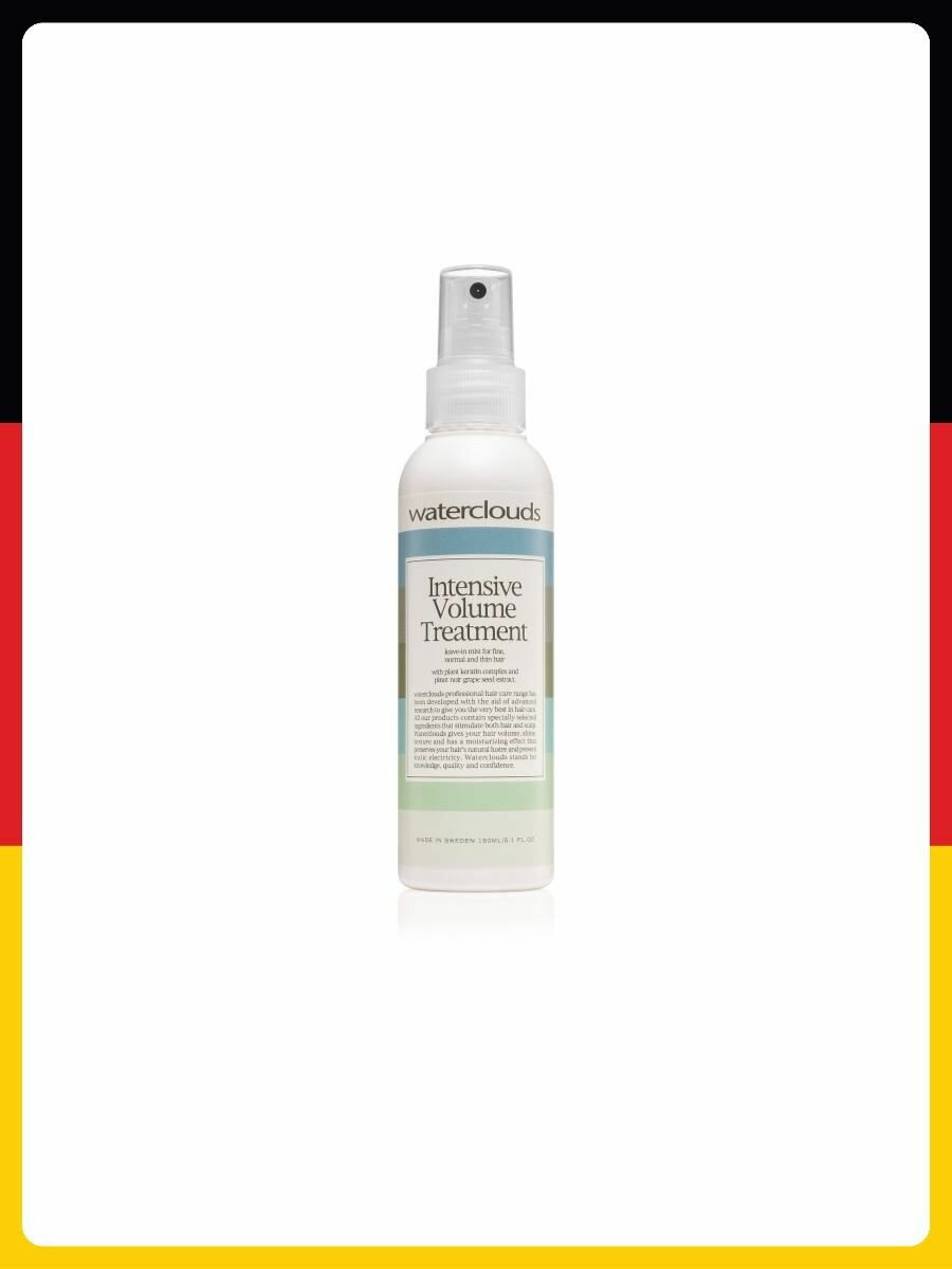Спрей для ухода за волосами Waterclouds Intensive Volume Treatment Protective Hair Styling Spray to Nourish and Moisturize, 150 мл