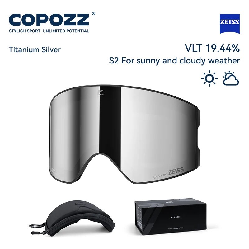 COPOZZ Линзы для лыжных очков Zeiss модель 24100 Silver lens