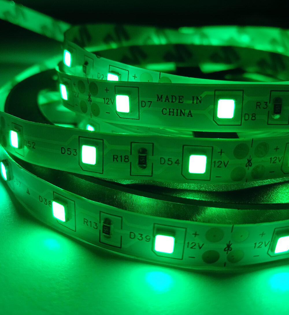 Светодиодная лента SMD 2835 60led 12v Зеленый 5м