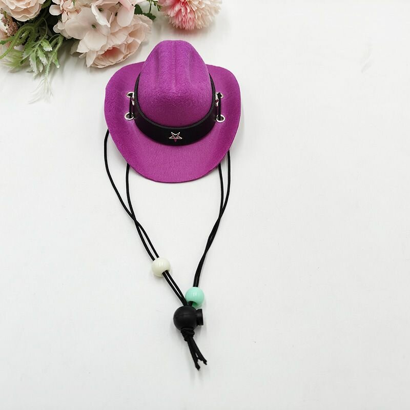 Ковбойская шляпа для питомцев Стильная мини-шляпа в западном стиле для собак и кошек