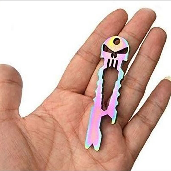 Мультитул с ломиком / Брелок тактический Череп, 1 шт