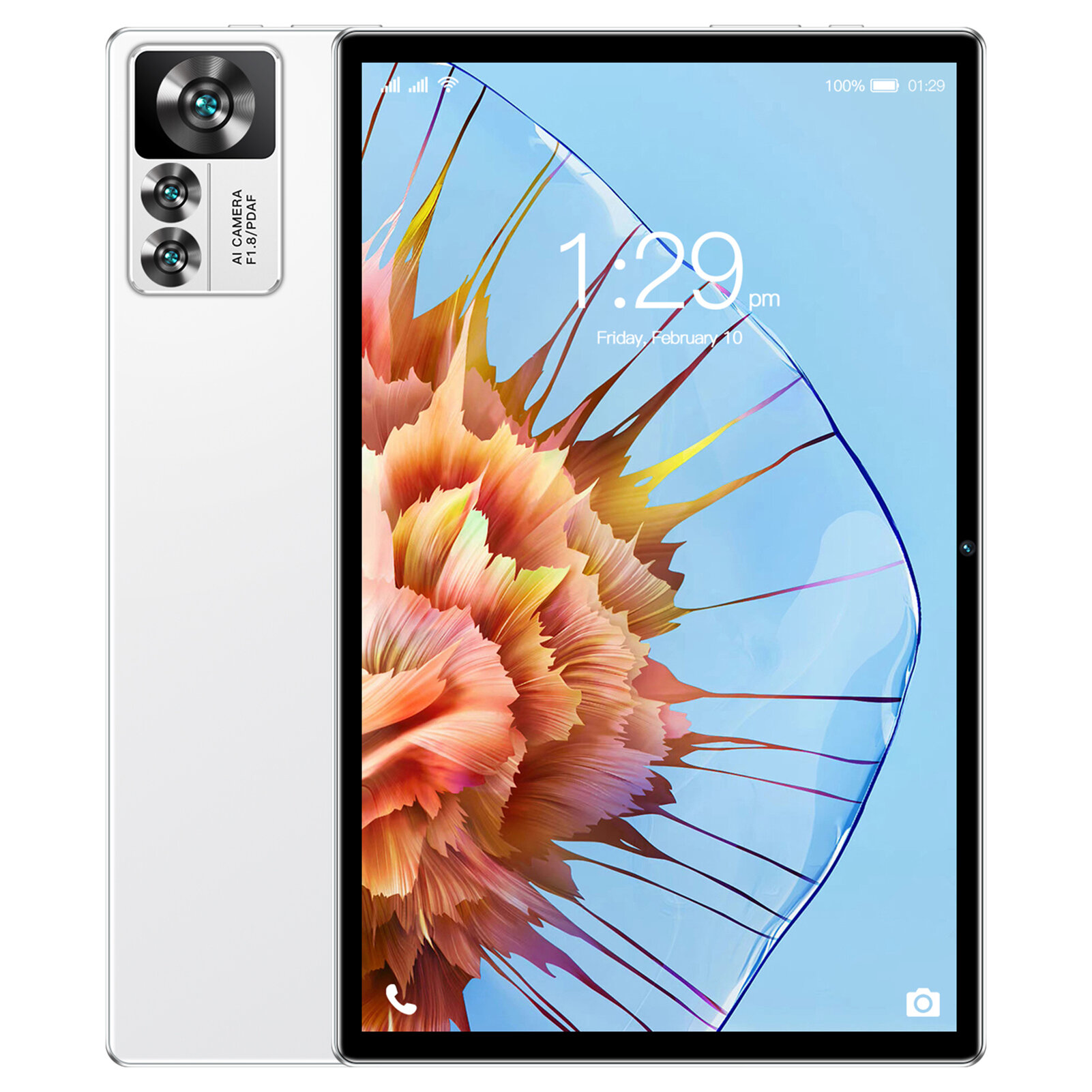 Планшет 8GB+256GB экран 10.1 дюйм 5G звонок процессор 10-ядерный MTK6797 память расширяемая 128GB BT5.0 батарея 7000mAh черный серебристый зеленый EU US UK AU розетка Android 13 разрешение 1960*1080 камера передняя 8М задняя 16М Wi-Fi 2.4G/5G GPS FM