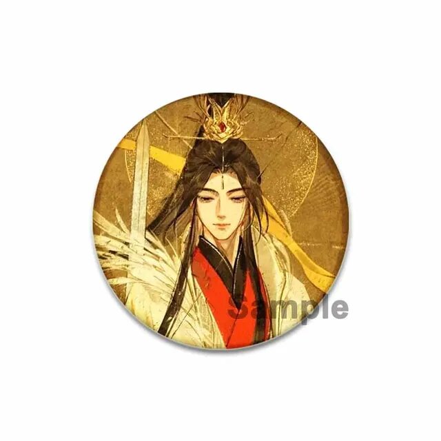 Брошь Tian Guan Ci Fu Hua Cheng, значок благословения небеса, аксессуары «сделай сам» для одежды, рюкзака, защелкивающиеся булавки для пуговиц
