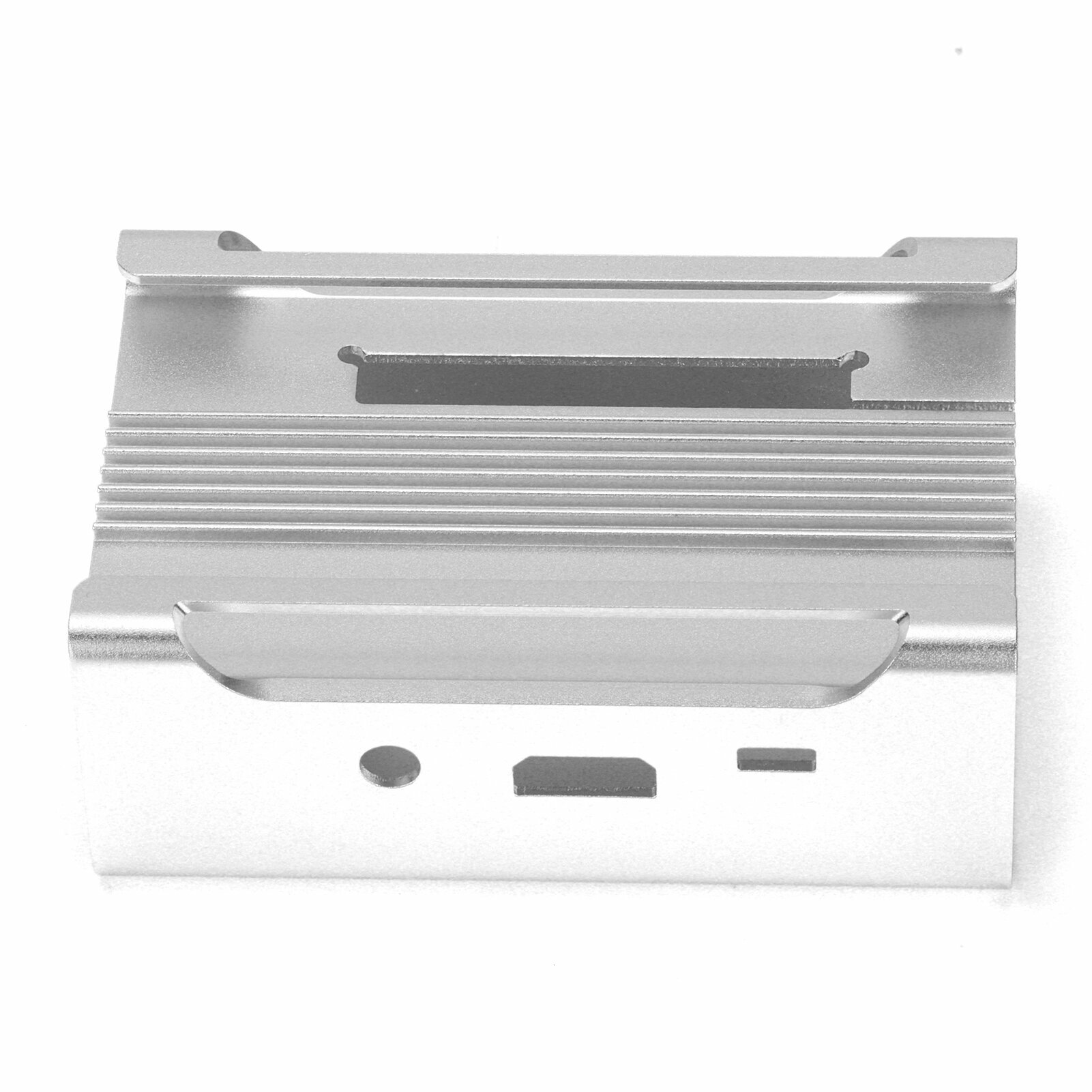 Прочный алюминиевый защитный корпус с обработкой CNC для Raspberry Pi 3 - серебристый