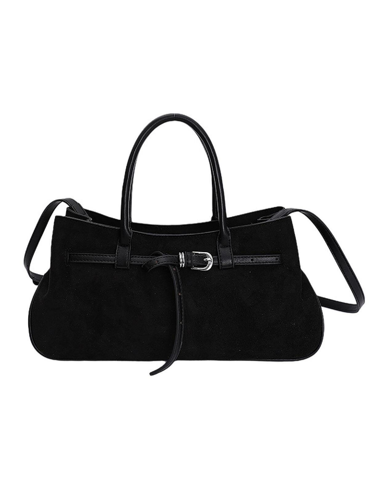 Ретро-сумочка через плечо с верхней ручкой, мягкая сумка Suedes Осень-зима Essential