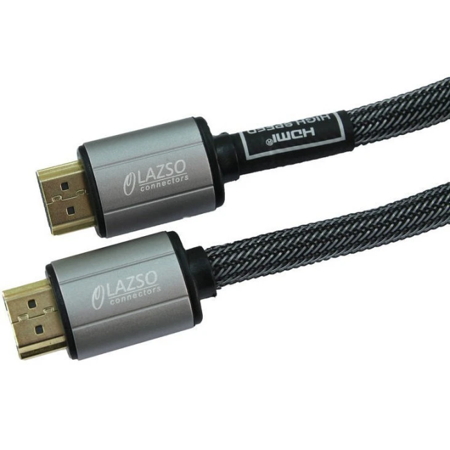 WH-111(1M)-B Кабель аудио-видео LAZSO WH-111-B HDMI (m)/HDMI (m) 1м. позолоч. конт. черный ()