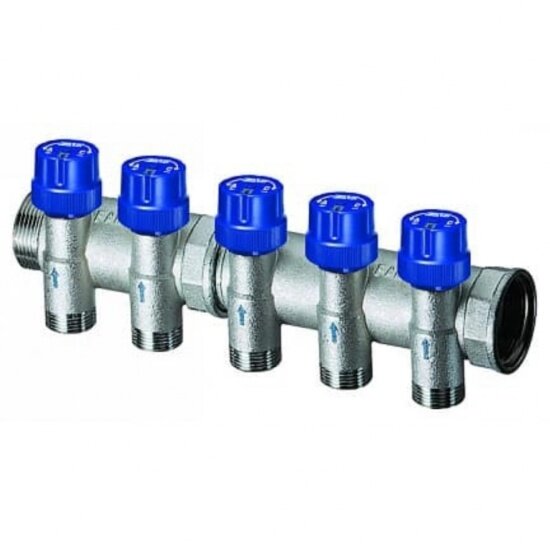 Коллектор Far терморегулирующий 1", 4 отвода 3/4"EU