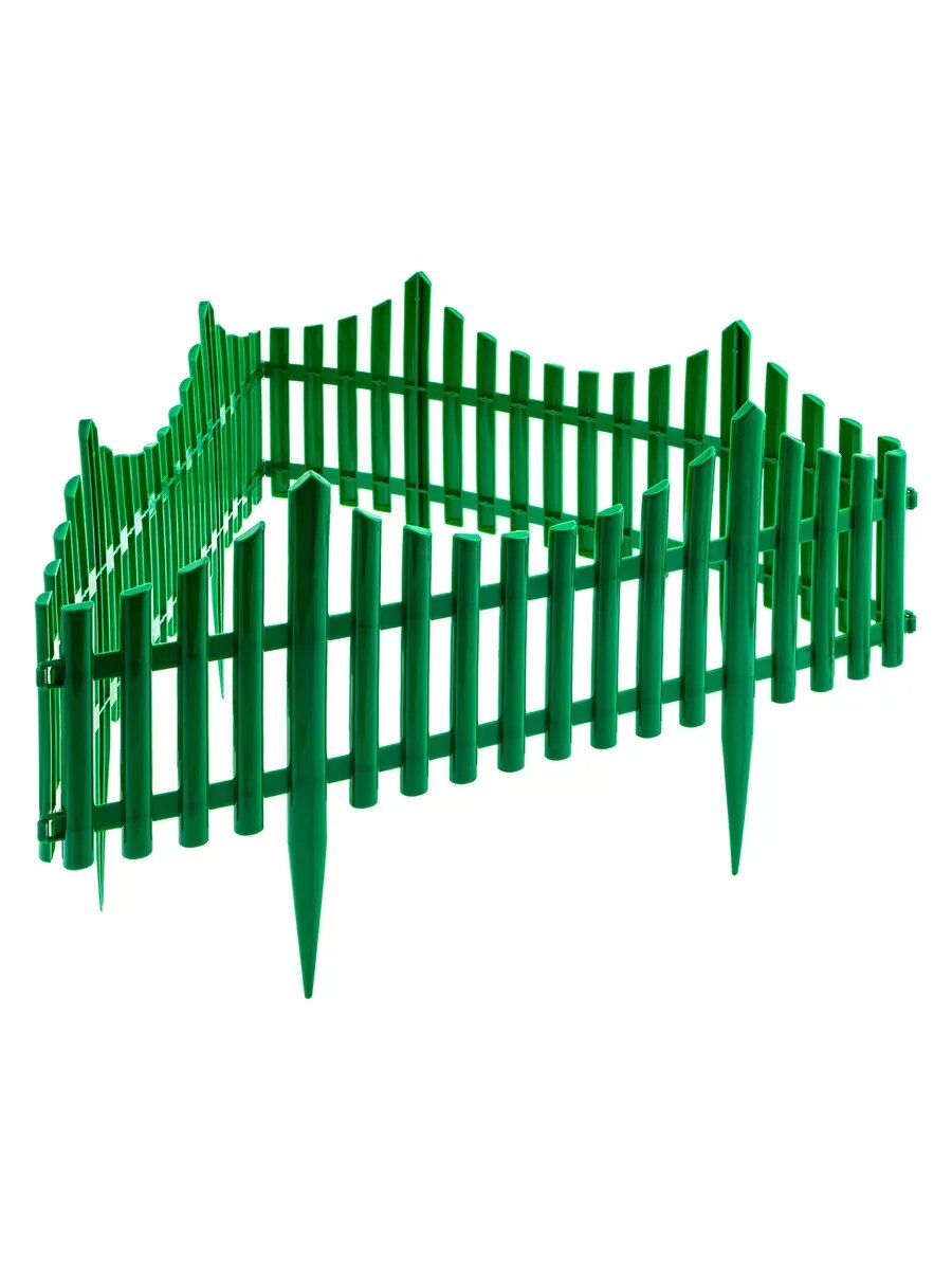 Забор декоративный, 24 х 300 см, цвет зеленый, PALISAD 65017