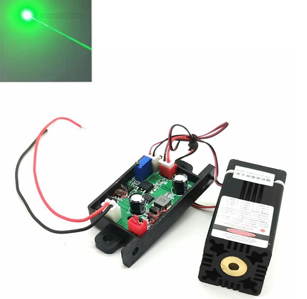 Зеленый лазерный модуль Elubor 100mw 532 нм DC12V