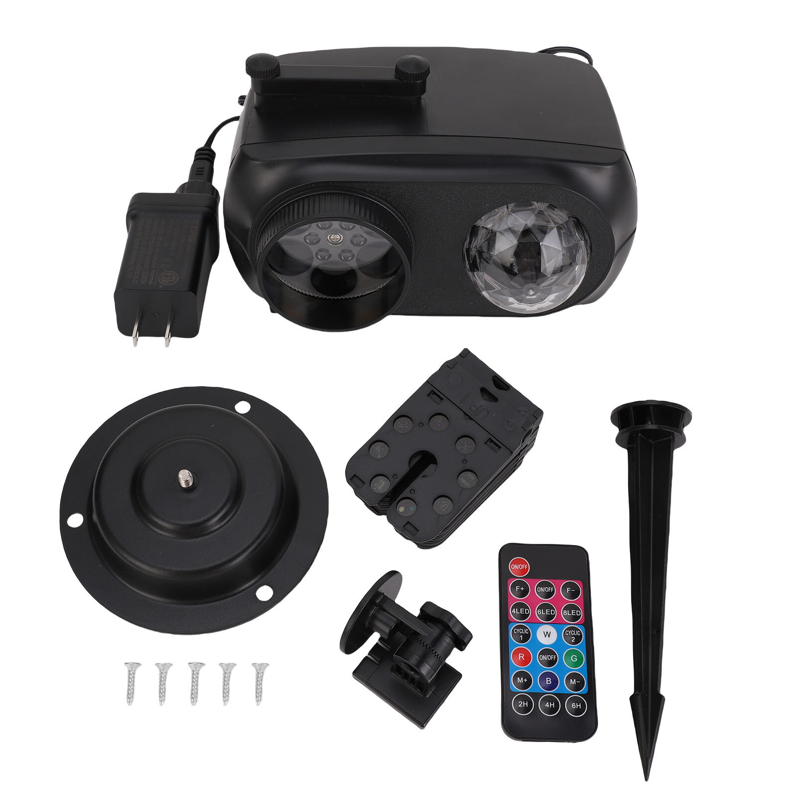 Праздничный проектор RGBW «Водяная волна», водонепроницаемый IP44, уличный светодиодный проектор с пультом дистанционного управления, 10 слайдов для рождественской вечеринки.