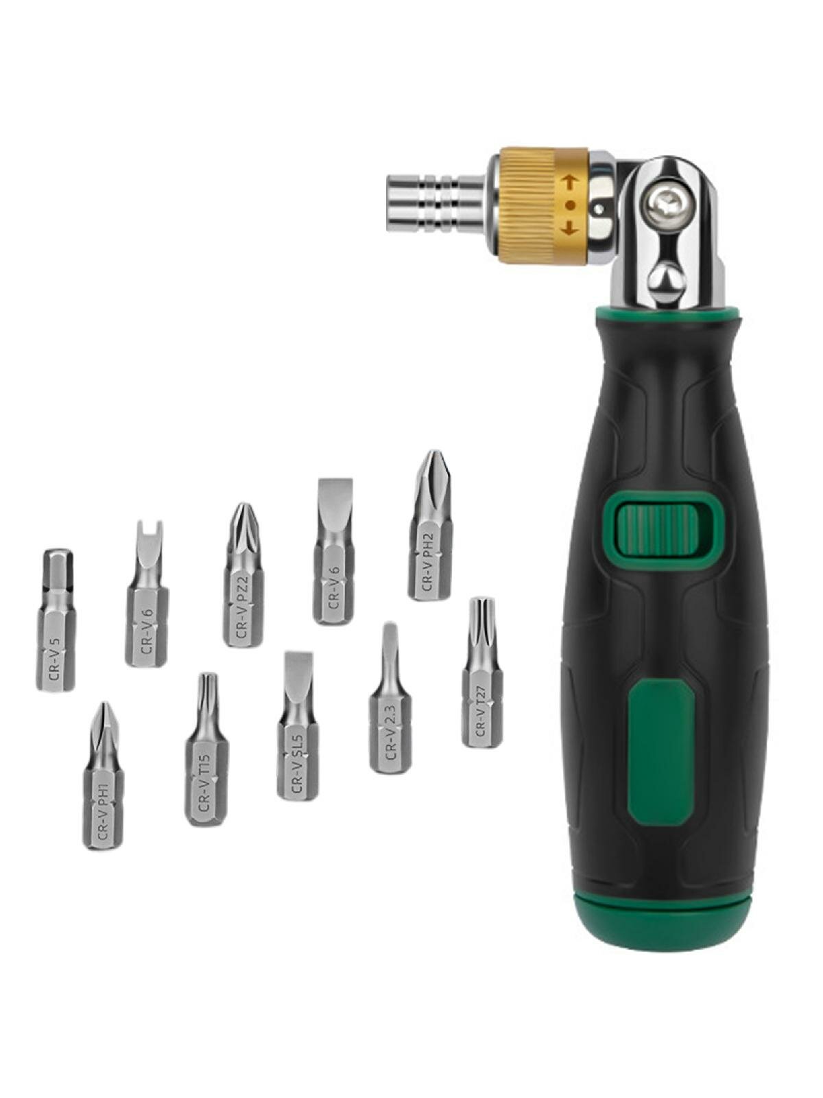 Отвертка, Многоугольная отвертка с храповым механизмом 10 в 1, многофункциональная крестообразная отвертка