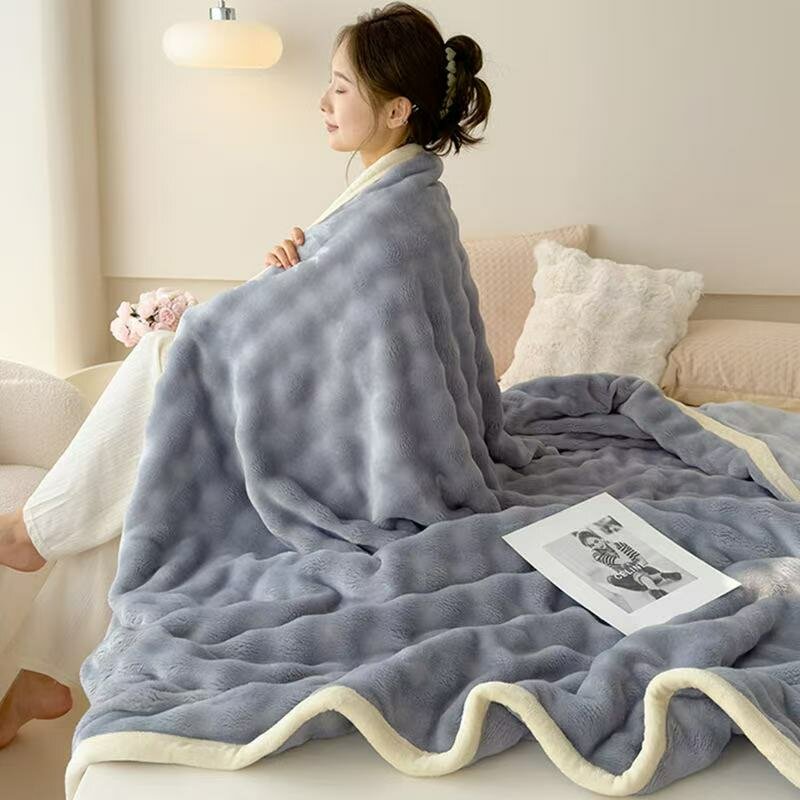 KDV Пушистое одеяло из искусственного кроличьего меха 1.5x2.0m 1pc blanket, 9