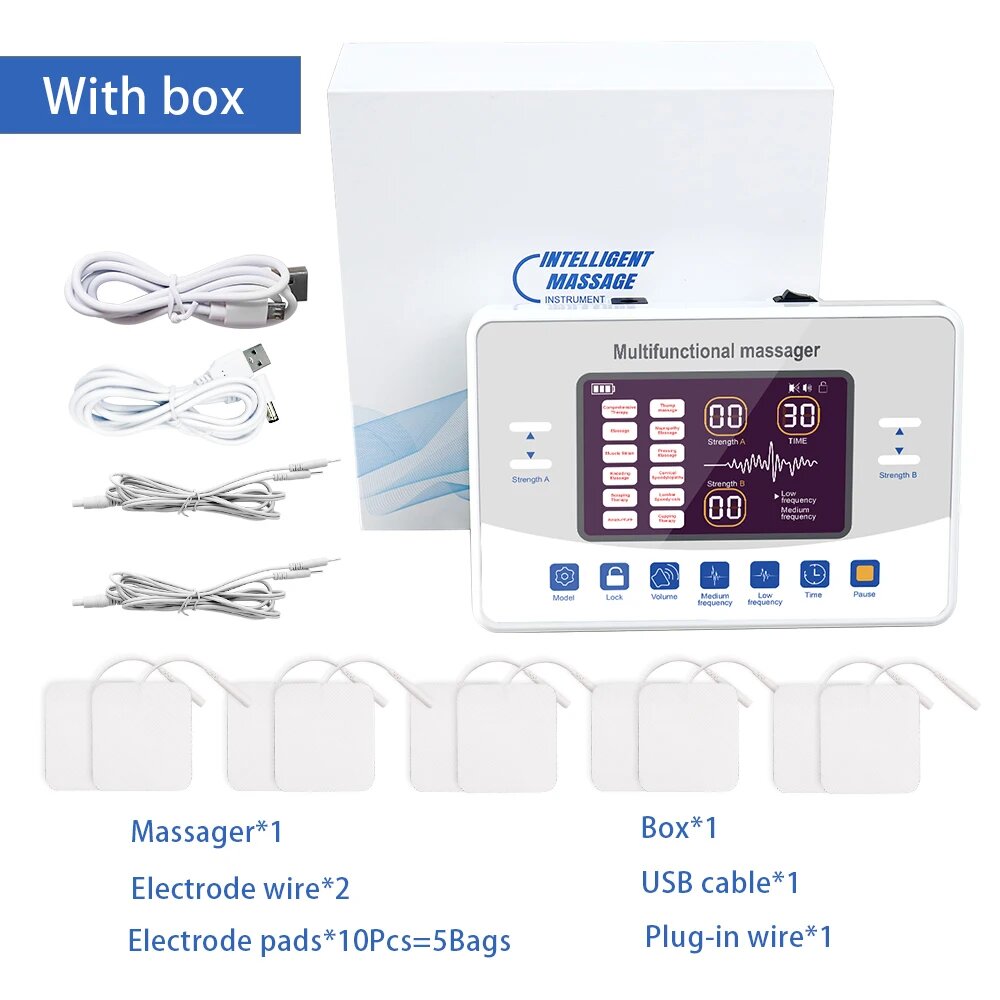Электронный массажер SANPKON TENS/EMS, 12 режимов, With box
