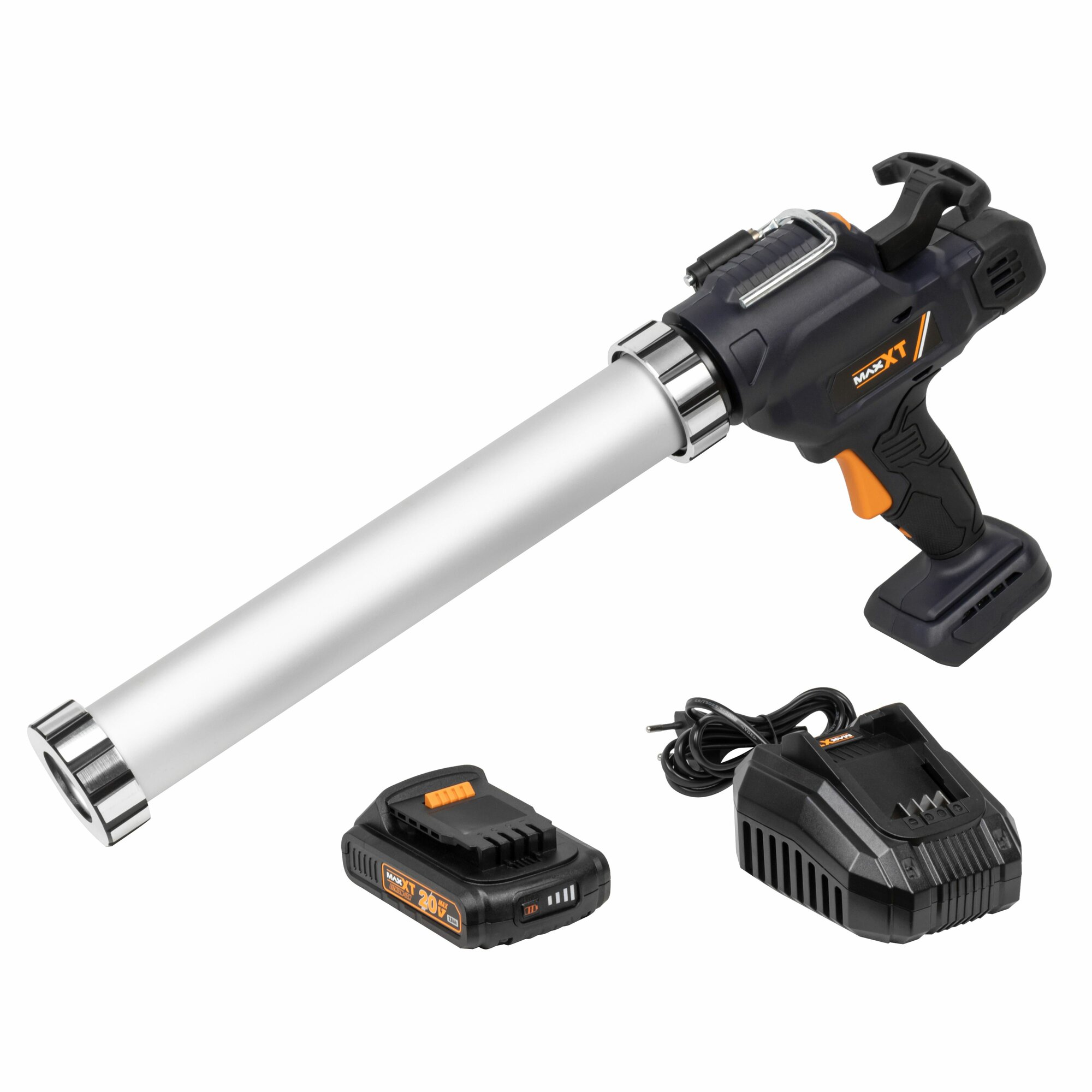 Пистолет для герметика MAX-XT MDCG20V2, аккумуляторный, макс. сила поршня до 2000Н (200кг), арт.3348