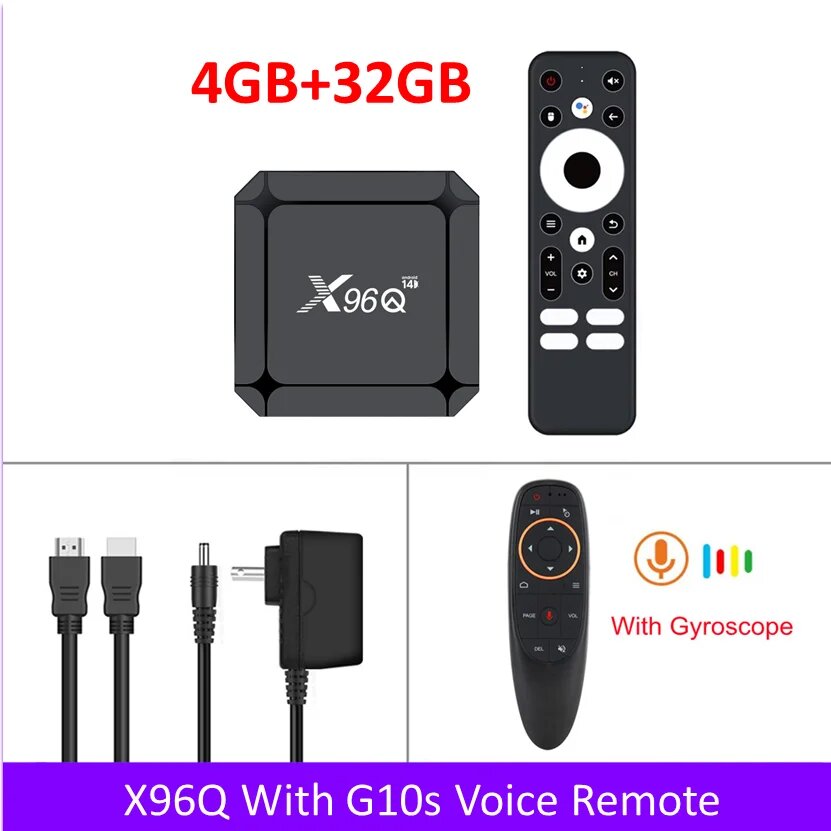 X96Q TV Box Android 14 RK3518 Voice Assistant Streaming Media Player For Internet TV Set Top Box