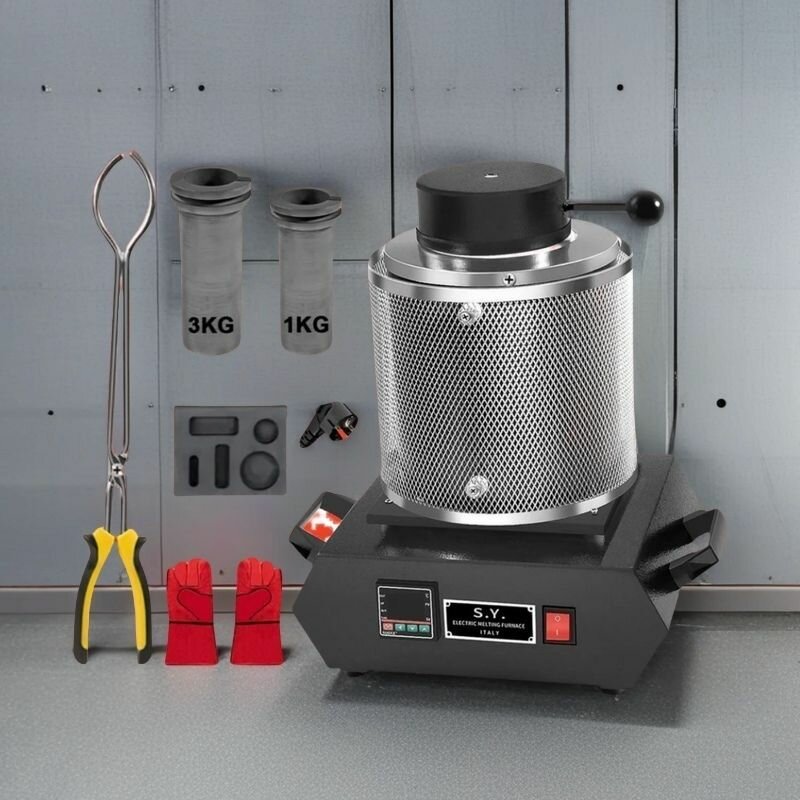 Печь для плавки металла, тигель графитовый 1 кг + 3 кг, используемый для плавки золота, серебра, меди и алюминия 0
