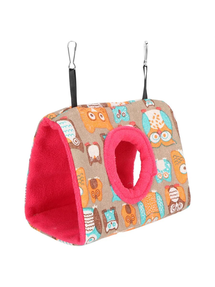 Теплый подвесной гамак с попугаем, плюшевое пушистое гнездо