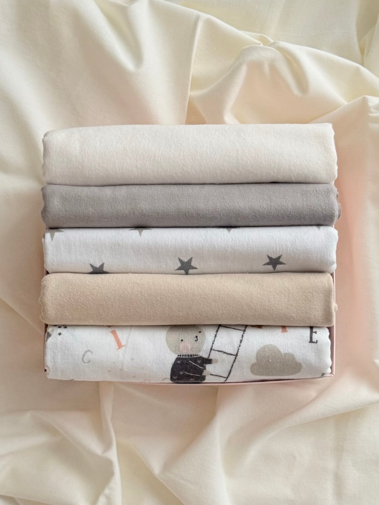 Набор больших фланелевых пеленок 100х120 ANGEL PREMIUM