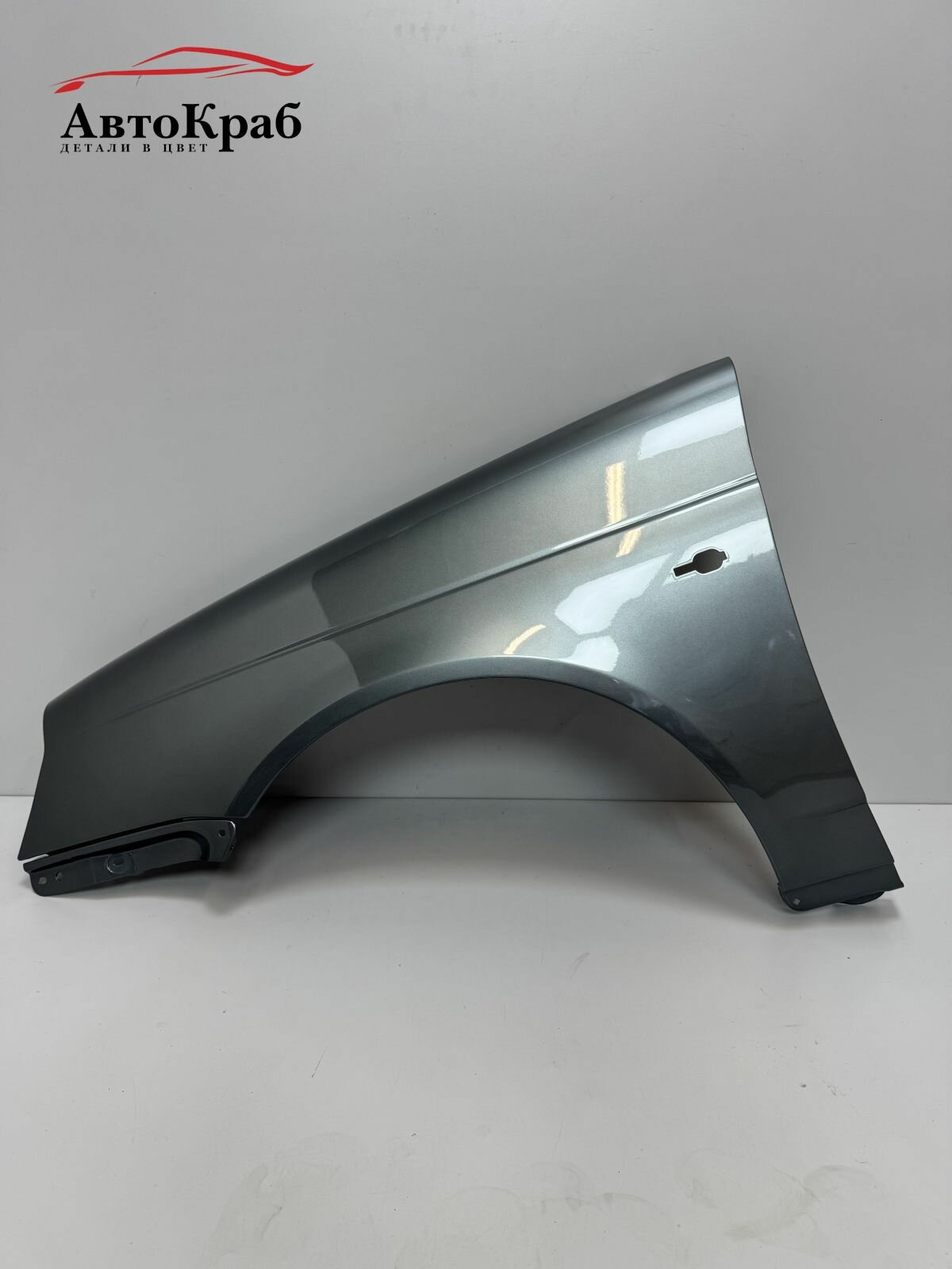 Крыло переднее левое металлическое в цвет для Лада Приора 2007 - 2018 г. 630 - кварц, серый
