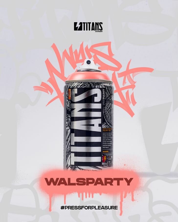 Аэрозольная краска для граффити и дизайна TITANS 14 Walsparty 300мл.