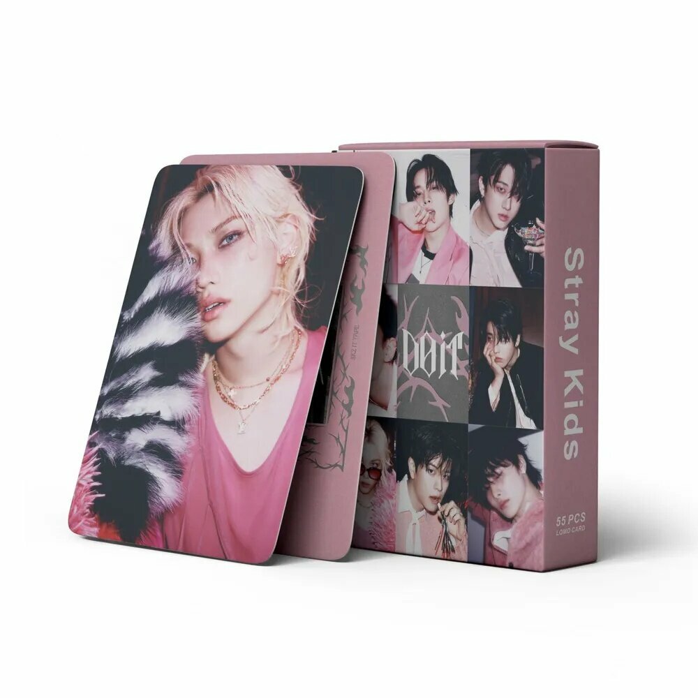 KPOP 55pcs/Box Stray Kids голографические фотокарточки DO IT KPOP лазерные LOMO карты