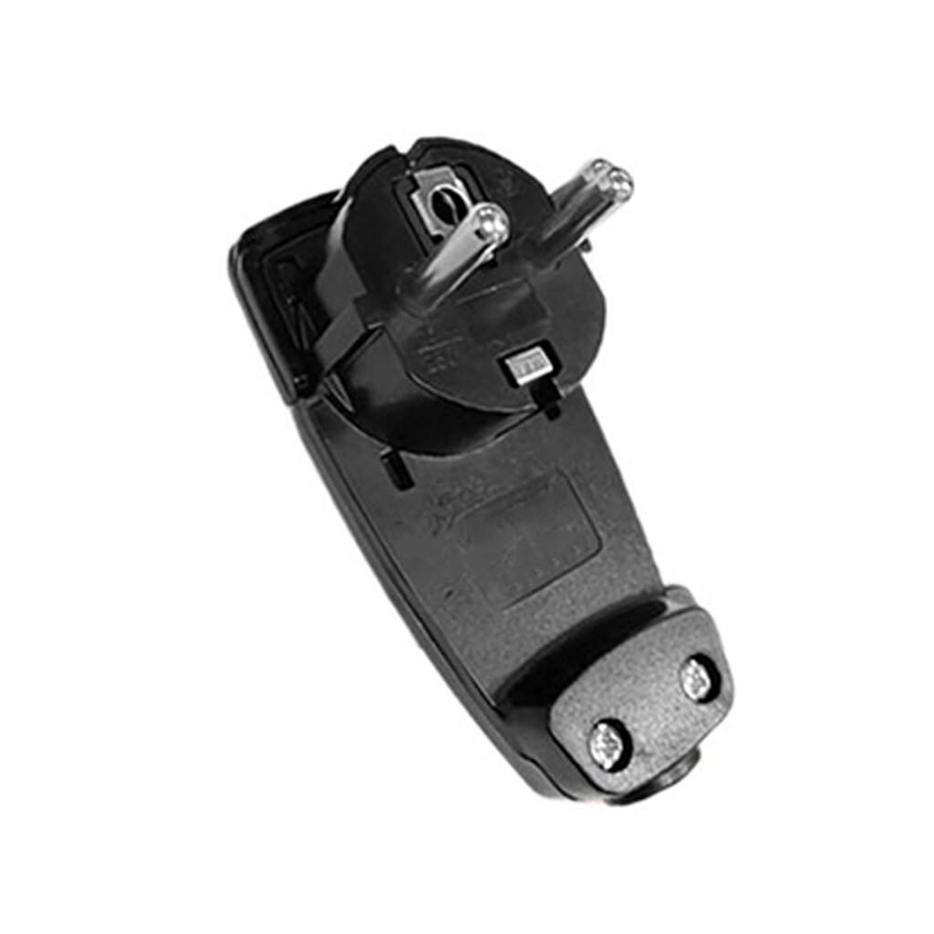 Штепсельная вилка европейского шнура питания с немецким натяжным кольцом европейского стандарта-черный