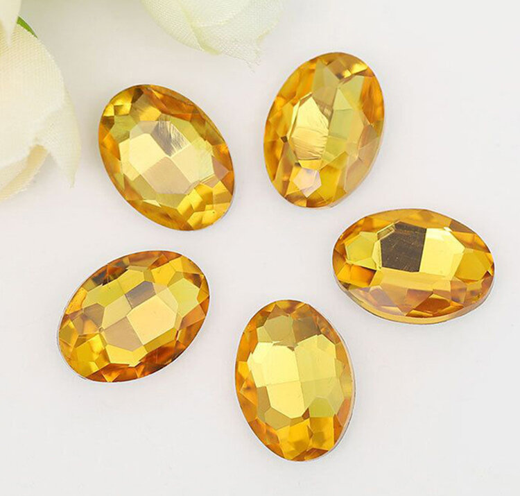 Овальные хрустальные стразы для рукоделия, стеклянные гранёные кристаллы для украшений, флористики, скрапбукинга и декора, набор разных размеров