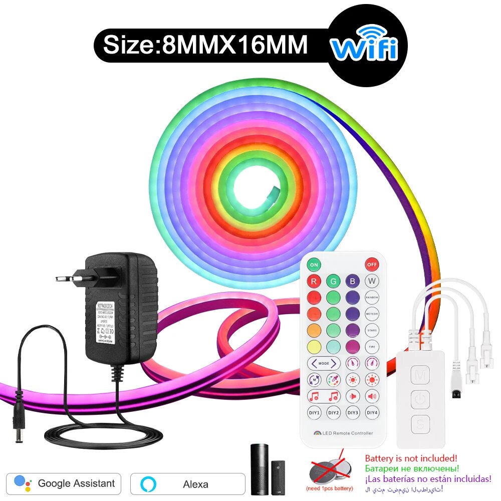FREEBEAM Addressable RGB LED Neon Strip 16 Million Colors WiFi