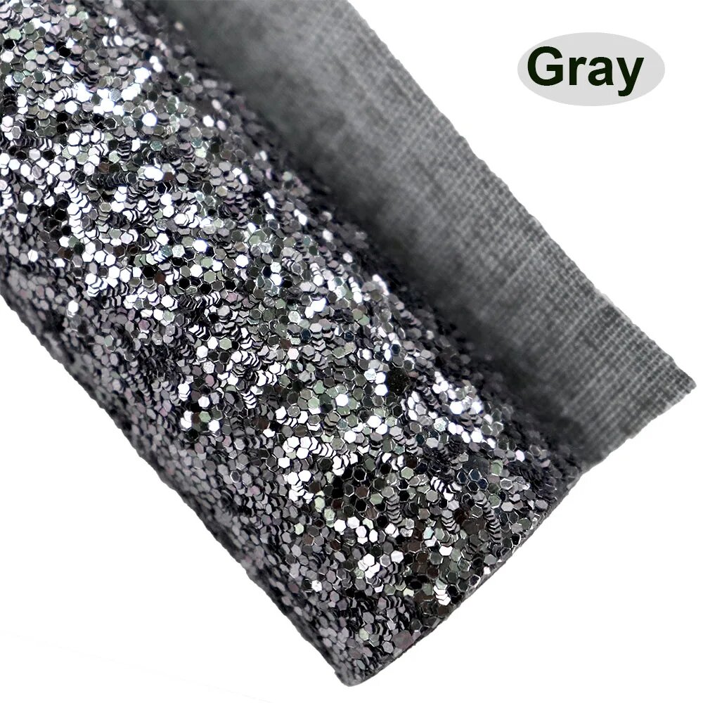 Блестящая кожаная ткань pekvv черная/белая/розовая Серый, А4 20 х 30 см, F0013a13