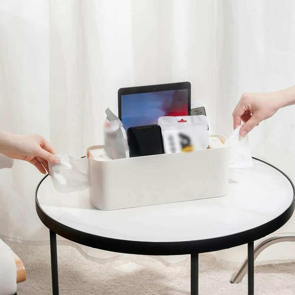 Прикроватная полочка с крючками, для экономии места, пластик, АБС, белая