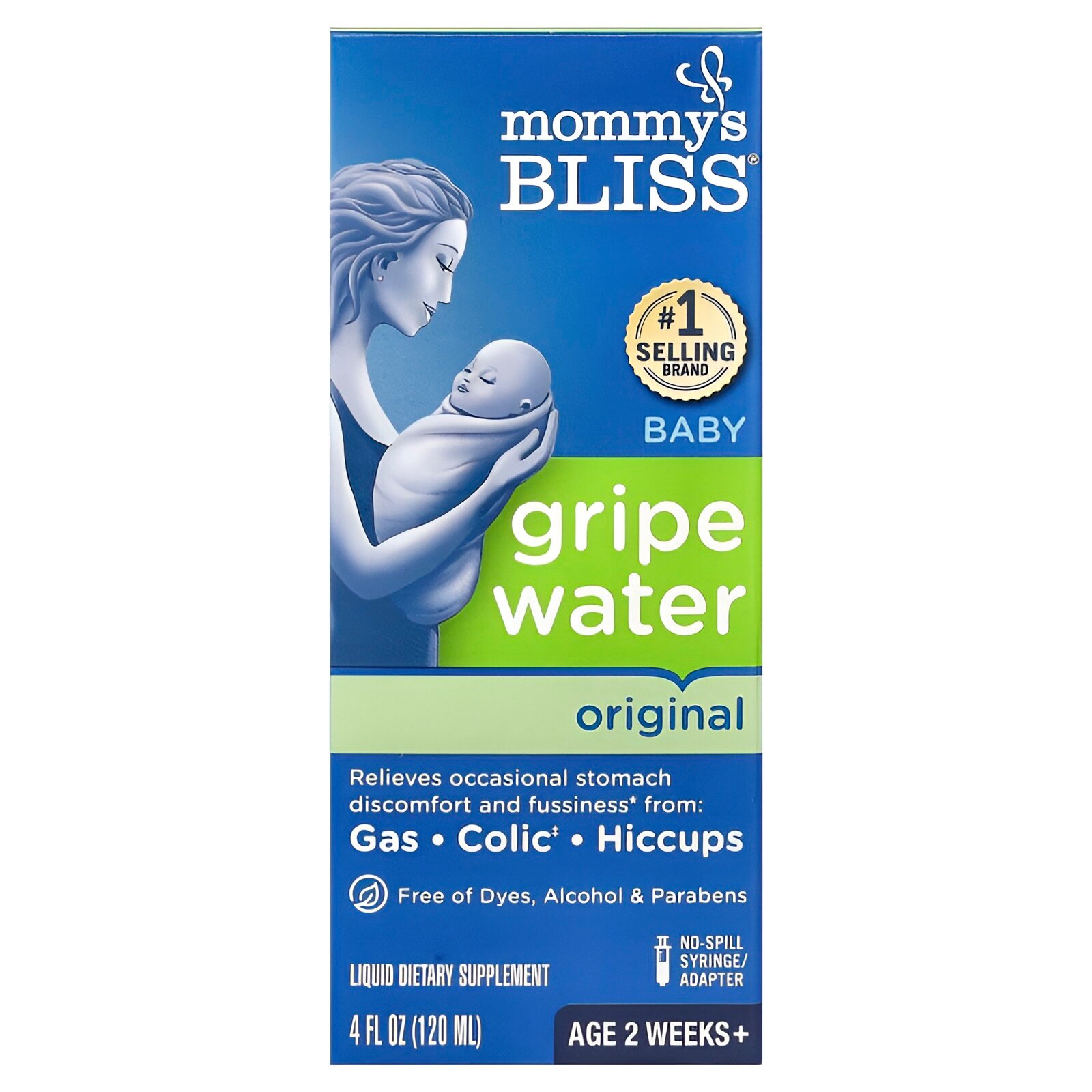 Mommy's BLISS, gripe water, укропная вода, раствор для облегчения колик у младенцев, 120 мл