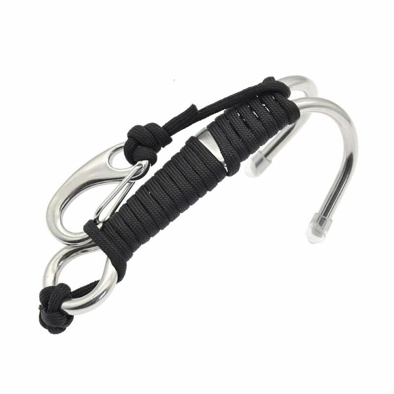 Прочный двойной крюк из нержавеющей стали, устойчивый к коррозии, для дайвинга и рыбалки, Черный