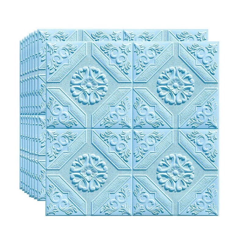 3D-наклейки на стену XPE, 10 шт Синий