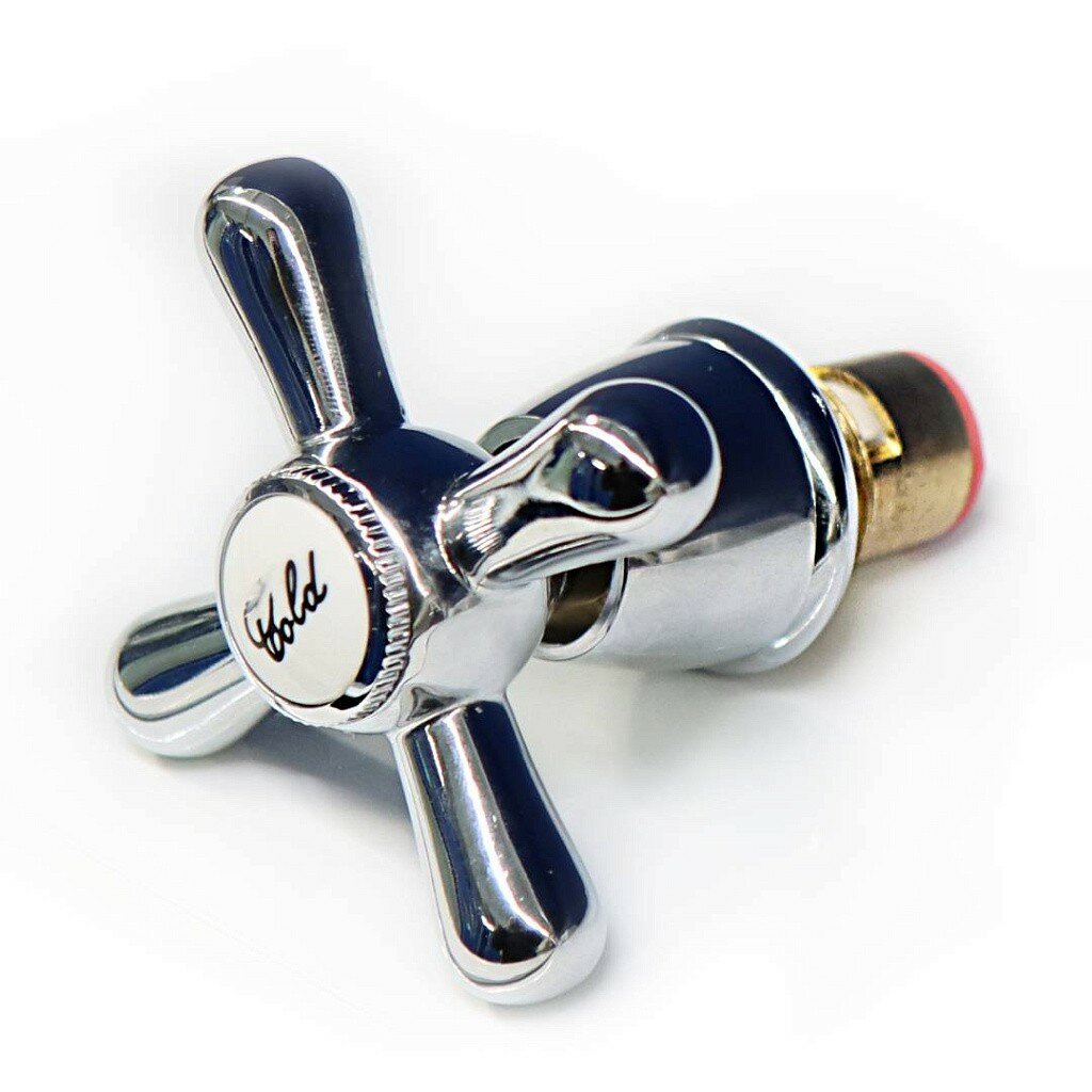 Маховик пластиковый крест с кран-буксой 1/2" м/к