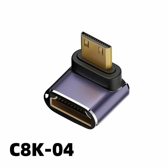 Mini HDMI адаптер USB-C 8K 90 градусов, Цвет: Mini HD 04