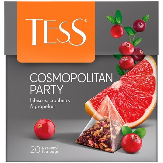 Чай Tess COSMOPOLITAN PARTY фруктовый ароматизированный 20 шт, пирамидки