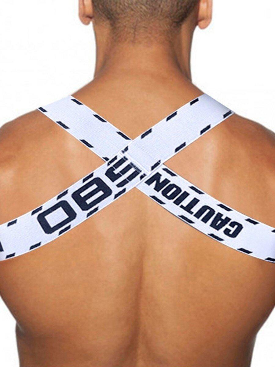 Мужская портупея белая полиэстр/спандекс BS BS8104-1 Один размер (F)