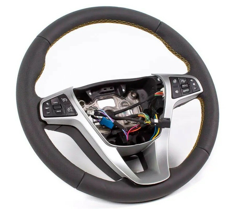 Рулевое колесо с блоками управления аудиосистемой, круиз-контролем и обогревом обода в сборе для Лада Икс Рей