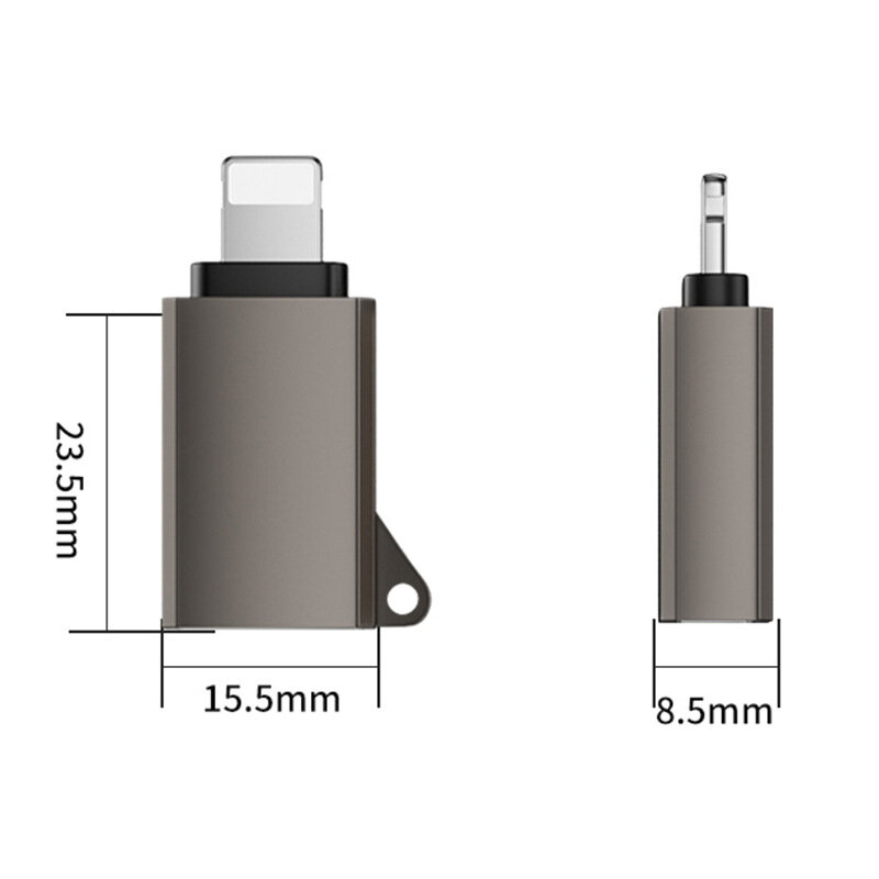 Совместимый с Apple адаптер OTG Type-C в USB 3.0 с корпусом из цинкового сплава угловая форма для устройств Apple и