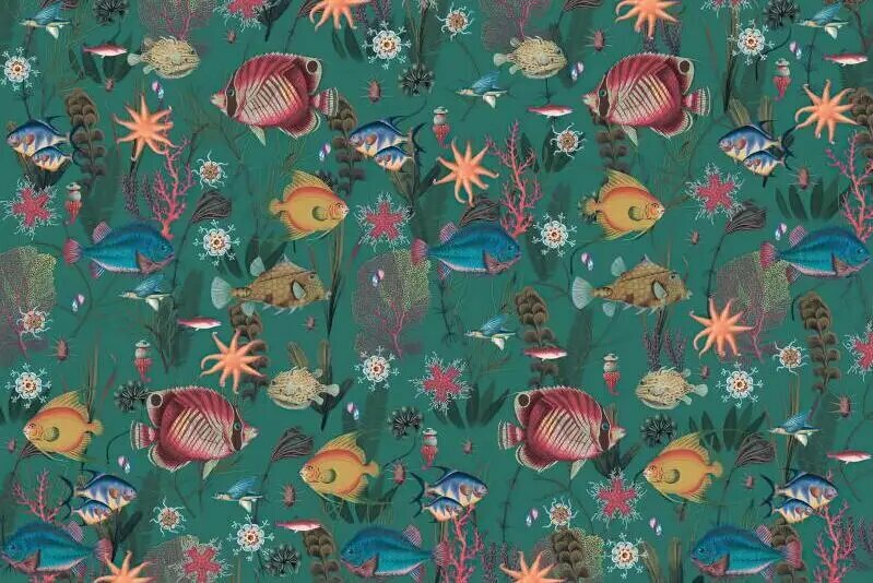 Beibehang 3D-обои из древесноволокнистых материалов "Ocean World Fish" 240697063, straw pattern