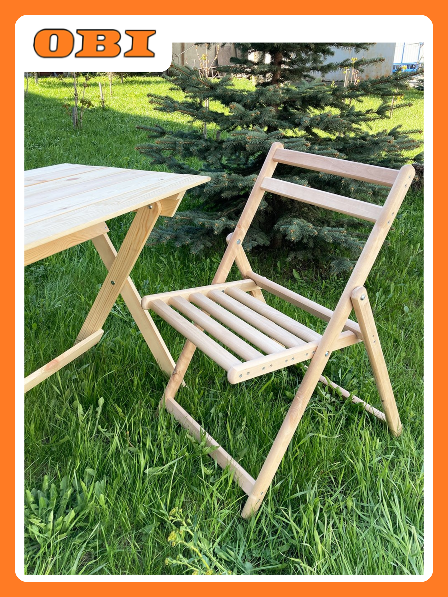 Стул Симфония, складной, деревянный, бесцветный, максимальная нагрузка 100 кг