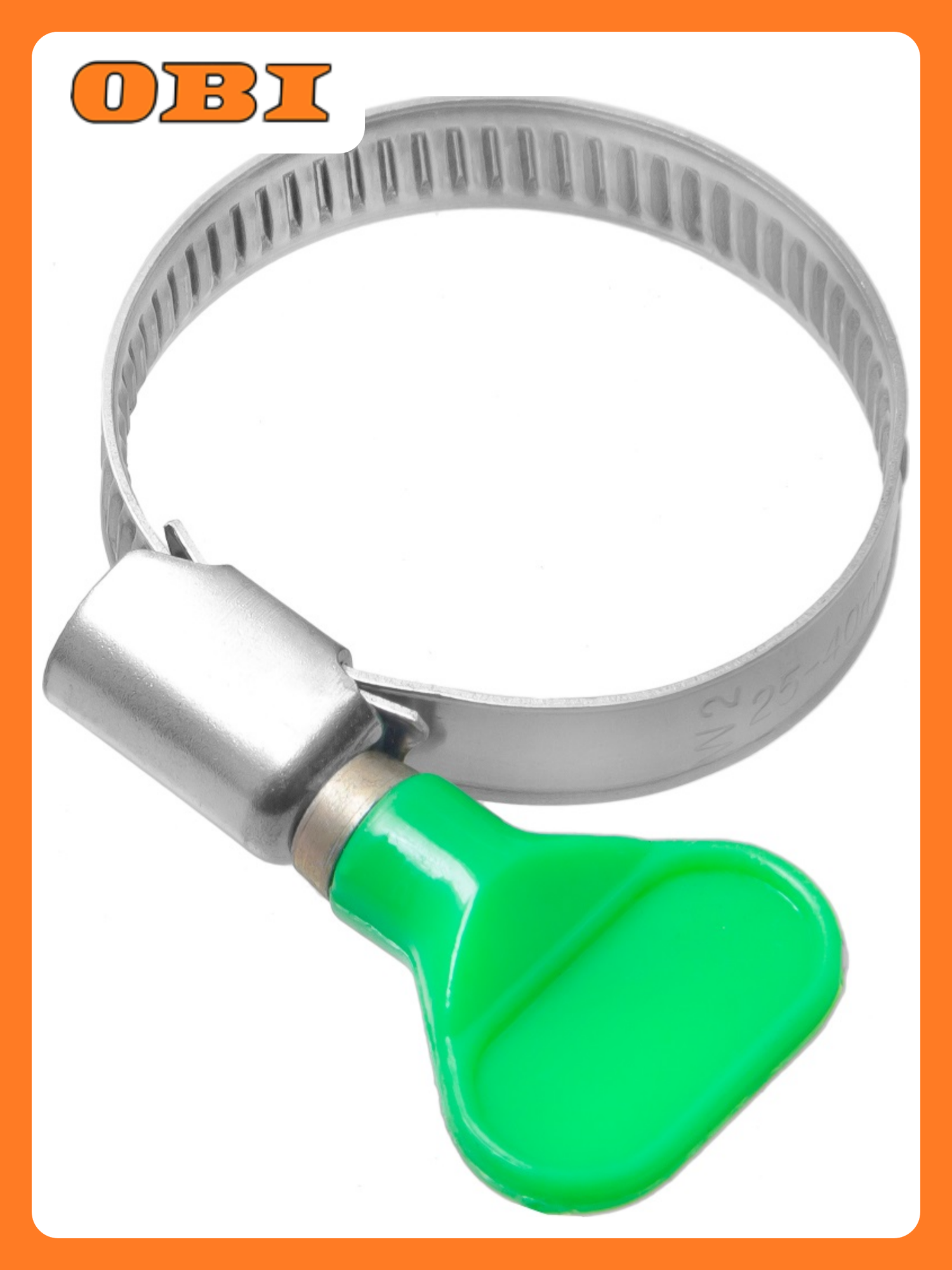 Хомут обжимной MPF из нержавеющей стали 25-40 мм с "бабочкой" 2 шт